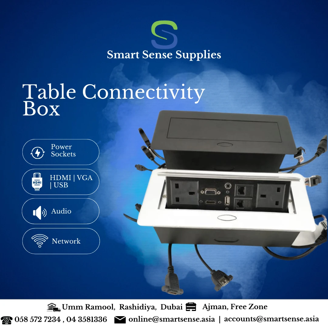 Table Connectivity and Data Box Pop Up Box/Cable Cubby with HDMI, VGA ...